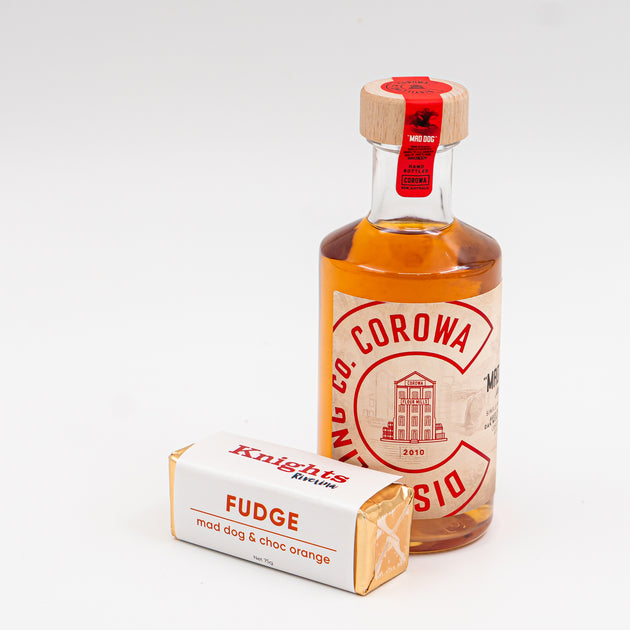 Knights Riverina X Corowa Whisky Fudge: Mad Dog & Choc Orange – Knights ...